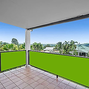 QIAOH Balcony Screen Privacy Fence Cover 3'x33', Privacy Screen for Balcony, Patio Privacy Screens for Balcony for Apartment, Fence Screen Mesh Cover, for Garden Yard Backyard