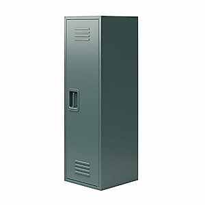 Little Seeds Casey Kids Tall Metal Storage Locker, Hunter Green