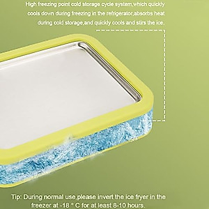 Ice Cream Roll Maker 3Pcs/Set Small Rolled Ice Cream Maker Stainless Steel Instant Ice Cream Roller Plate Thicken Ice Roll Plate with 2 Spatula for Gelato Sorbet Frozen Yogurt