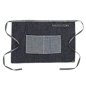 Chef Works Unisex Manhattan Half Bistro Apron, Indigo Blue, One Size