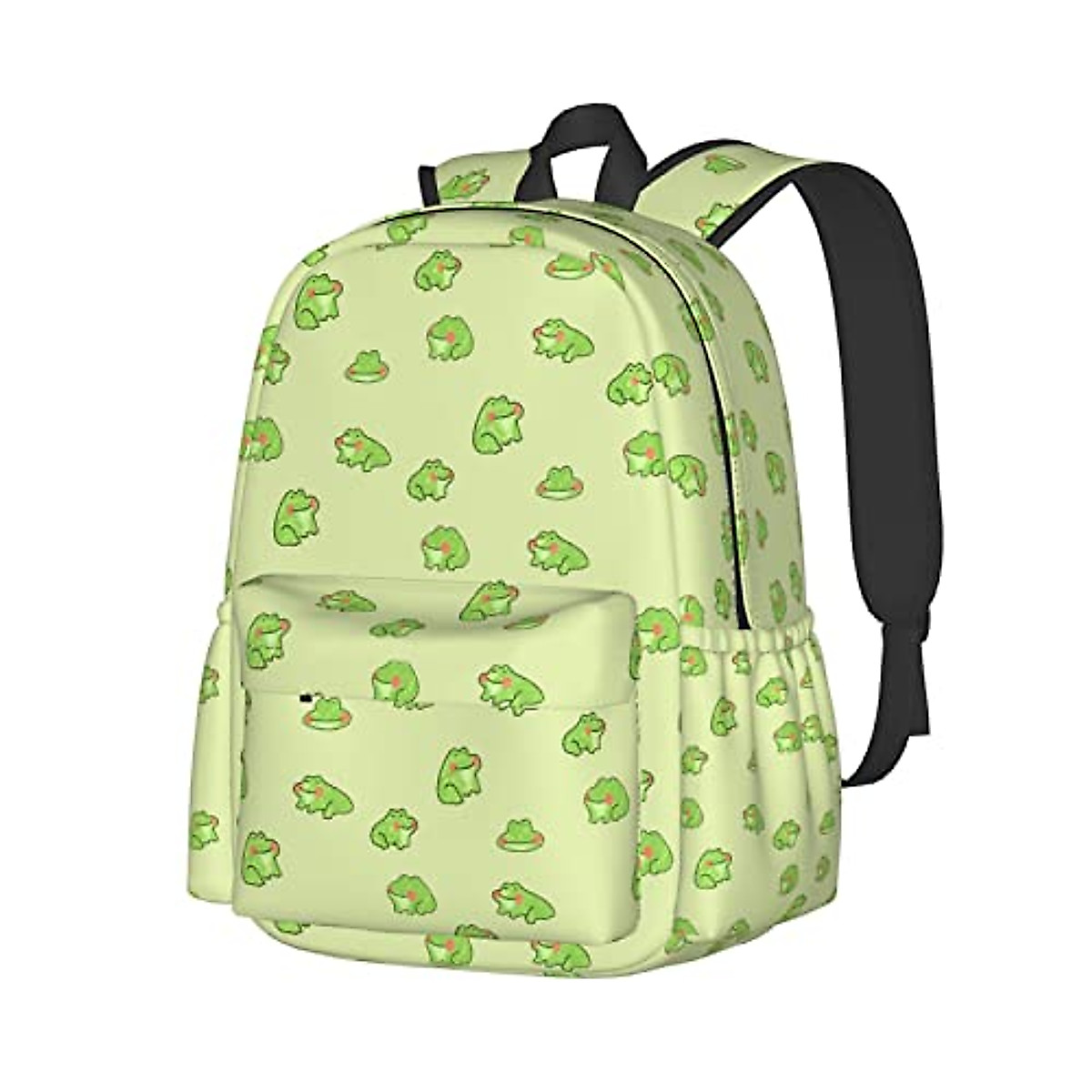 Qwalnely Frog Backpack School Bookbag Laptop Durable Waterproof Adjustable Backpacks for Girls Women & Boys Men