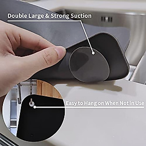 Kitchen Sink Splash Guard - Silicone Splash Guard for Water Sink, Bathtub, Faucet, Sink Backsplash Guard Behind Faucet (17.3 x 4.1 Inch) – Grey