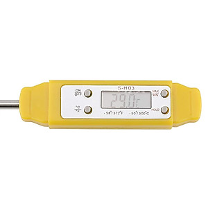 Sorand Food Thermometer, 1Pc Instant Reading Digital Food Thermometer Kitchen Cooking BBQ Meat Probe BBQ Catering Supplies Thermometer (Yellow)