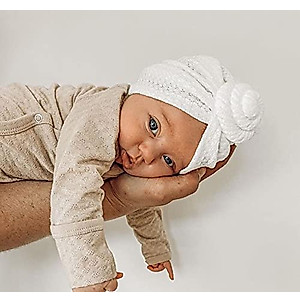 GEZISAN Baby Turban Newborn Baby Girl Hospital Hat Nursery Beanie Headwrap Bohemia Donuts Cap (TWIST06-6PCS)