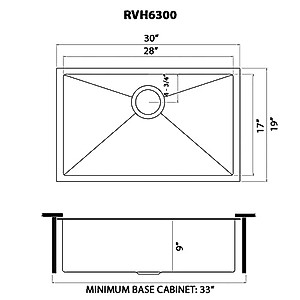 Ruvati 30-inch Undermount Gunmetal Black Stainless Steel Kitchen Sink 16 Gauge Single Bowl - RVH6300BL