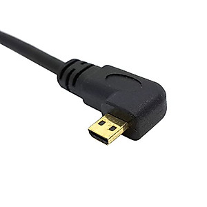 chenyang CY Right Angled 90 Degree Micro HDMI to HDMI Male HDTV Cable 150cm for Cell Phone & Tablet