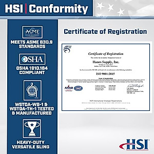 Two Ply 5" x 16' Endless Nylon Type 5 Sling | EN2-805 | | 24,500 Lb. Vertical Capacity | Hanes Supply (HSI) Heavy Duty Rigging Equipment for Lifting and Towing