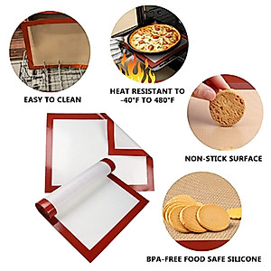 Large Silicone Baking Mat, Reusable BPA Free Bakeware Liner, Heat-Resistant Cookware, (Qty. 1)