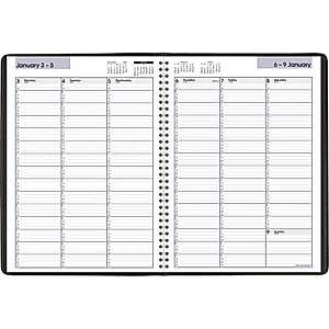 2022 Weekly Appointment Book & Planner by AT-A-GLANCE, 8" x 11", Large, DayMinder, Black (G52000)