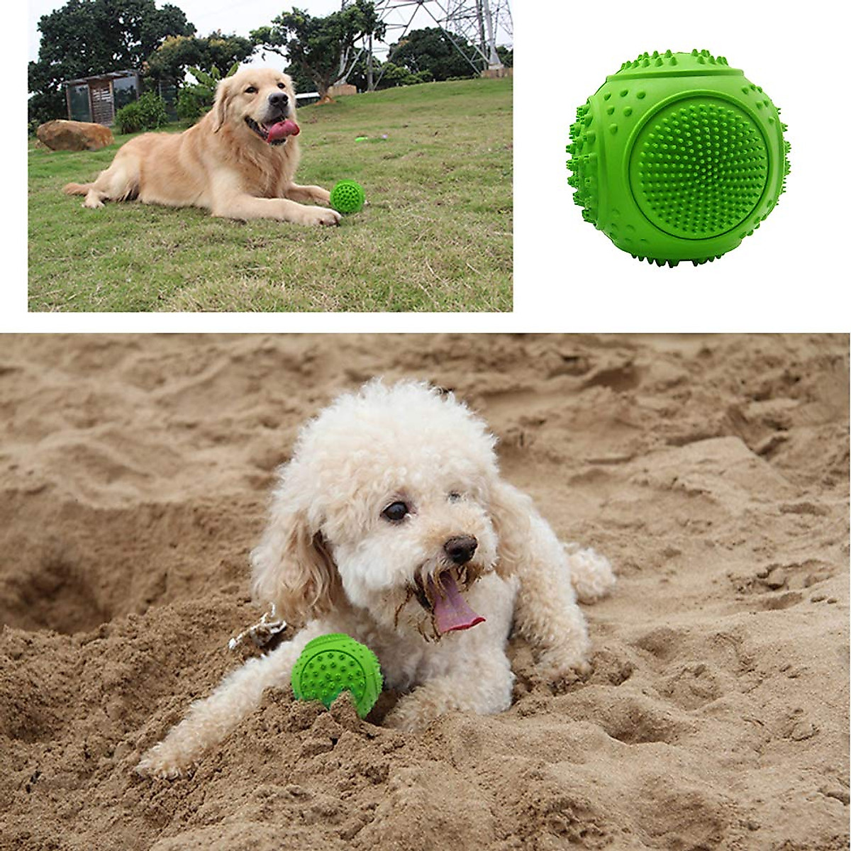 Ball Toy Molar Ball Tooth Grinding Toy Rubber Chew Toy for Pet Dog (Size L 7.5cm)
