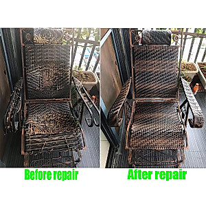 jweemax Wicker Repair Kit, Plastic Rattan Repair Kit, Rattan Chair Replacement, Wicker Repair Material