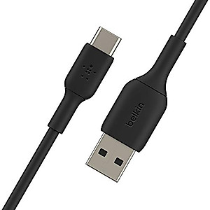 Belkin 6.6ft USB-C Cable, Boost Charge USB-C to USB Cable, USB Type-C Cable, Compatible with Samsung Galaxy S23, S23+, Note20, Pixel 6, Pixel 7, iPad Pro, Nintendo Switch and More - Black