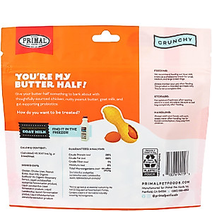 Primal Freeze Dried Dog Treats; Chicken & Peanut Butter Dog Treats with Goat Milk for Dogs, You're My Butter Half, Grain Free Training Treats for Dogs with Probiotics, 2 oz (Pack of 2)