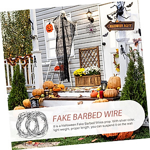 Toyvian 2pcs Simulation Wire Chain Scary Barbed Wires Wild West Barbwire Haunted House Building Kit Garland Denim Outfit Garlands Garland Barbed Wires Nikki Child Steel Wire PVC