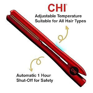 CHI New CHI Original Digital Ceramic Hairstyling Iron 1" Ruby Red, 1 lb.