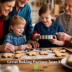 LUBTOSMN Bear Cookie Cutter Set - 3 Piece: Bear Head, Paw & Diswasher Safe Shapes for Baby Shower & Birthday Baking