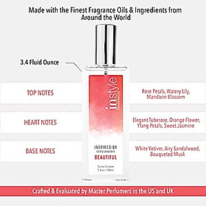 Instyle Fragrances | Inspired by Estee Lauder's Beautiful | Women’s Eau de Toilette | Vegan, Paraben & Phthalate Free | Never Tested on Animals | 3.4 Fl Oz
