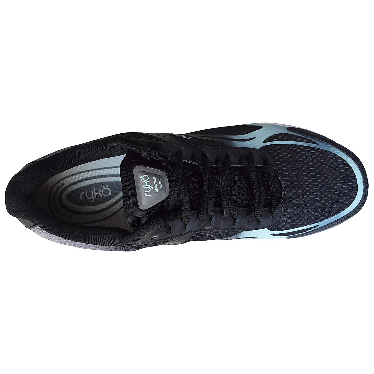 Ryka Women's Devotion Plus 2 Black/Mint Walking Shoe 6 M