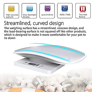 BIGNADO Digital Puppy Scale Small Pet Scale for Puppies High Precision Wiggle-Proof Multi-Function Electronic Kitten Scales Weigh Rabbit or Puppy Mini Gram Weight for Newborn Pets, 11.6''*7.3''