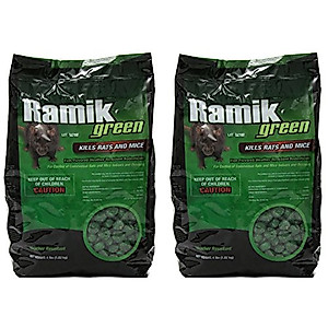 (2 Pack) Neogen Rodenticide Ramik Mouse and Rat Nuggets Pouch (4 Pounds Per Pack)