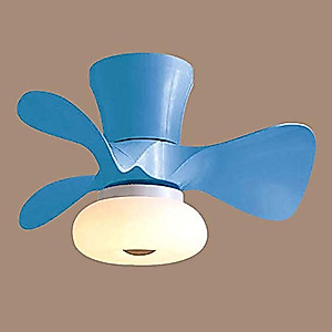 YUEGOO Kids Bedroom Ceiling Fan with Light Reversible with Remote Control 6 Speeds Led Dimmable Fan Ceiling Light 64W with Timer Modern Quiet Ceiling Fan Light