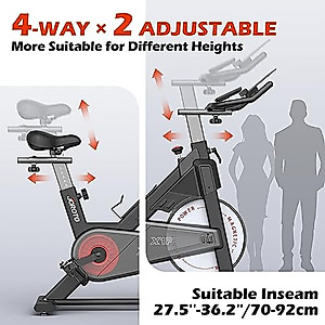 JOROTO Stationary Bikes for Home - Exercise Bike with Magnetic Resistance, Workout Bike Indoor Cycling Bikes with 11.8" Enlarged Tablet Bracket & RPM Display -2023 NEW VERSION