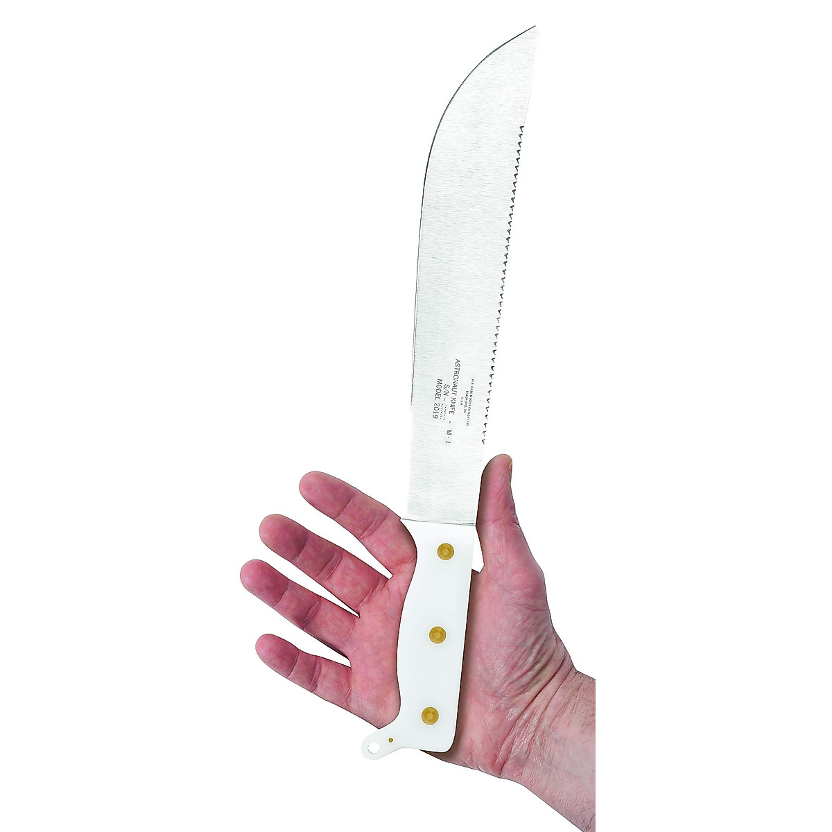 Case WR XX Pocket Knife White Syn Astronaut Knife M-1 -First Steps On The Moon Item #12019 - (M-1 Model 2019) - Length Closed: 17 Overall Inches