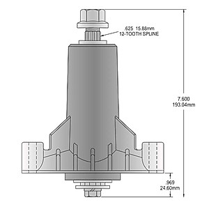 JEENDA 2PCS Spindle Mandrel Assembly 130794 AYP130794 532130794 128285 285-456 128774 with 3 Mounting Bolts for AYP Craftsman Poulan Husqvarna, WET1742ST, Fits 42 inch Deck LT1000 HeavyDuty