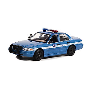 2001 Crown Victoria Police Interceptor Blue Metallic Seattle Police - Seattle, Washington Hot Pursuit Series 1/24 Diecast Model Car by Greenlight GL85571