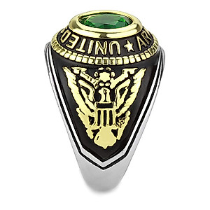 YVO Customizable Unisex Army Ring - Free Engraving Included - Size 9