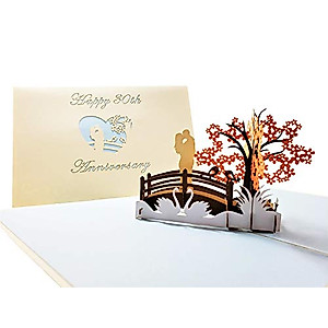iGifts And Cards Happy 30th Anniversary 3D Pop Up Greeting Card -Soulmates, Celebration, Marriage, Being Together, Celebrate a Milestone, Pearl, Love Bridge, Congratulations, Romantic, WOW