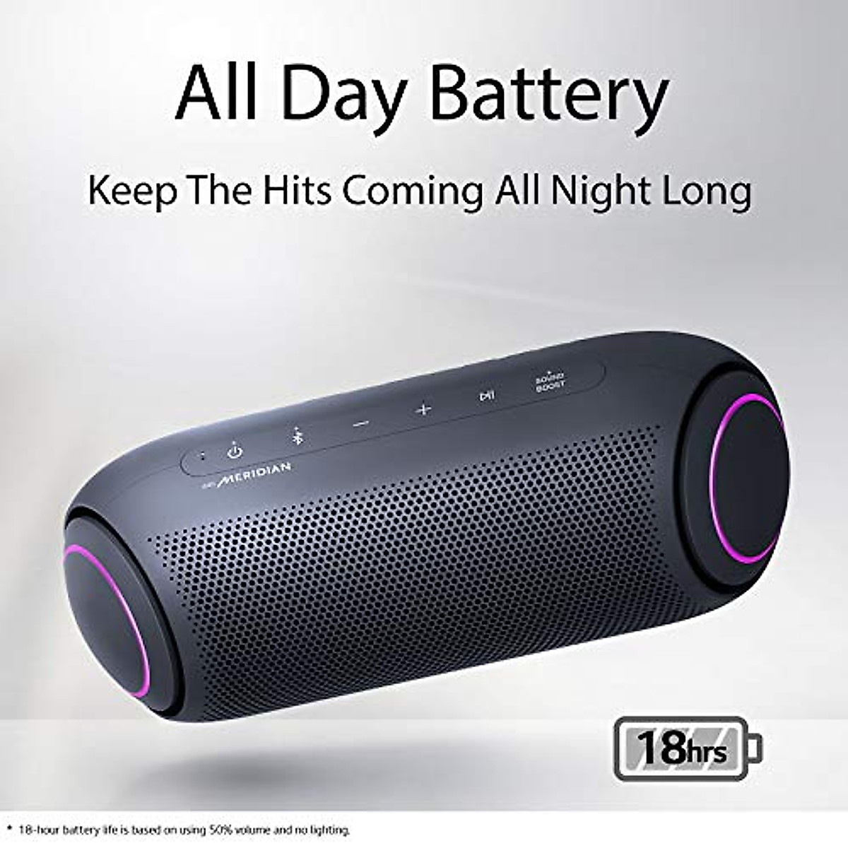 LG XBOOM Go Portable Bluetooth Speaker PL5 - LED Lighting and up to 18-Hour Battery