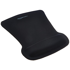 Amazon Basics Gel Computer Mouse Pad with Wrist Support Rest - Black
