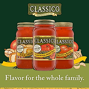 Classico Traditional Sweet Basil Tomato Spaghetti Pasta Sauce (24 Oz Jar)