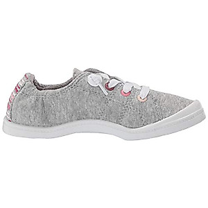 Roxy Girl's Bayshore Slip ON Sneaker Shoe, Grey Heather New, 2 Medium Youth US Big Kid