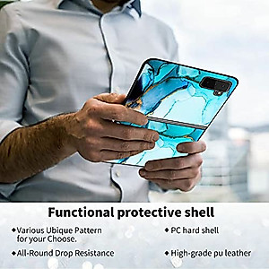 for Microsoft Surface Duo 2 Case,Surface Duo 2 2021 Slim Lightweight Hard PC Back Cover Shockproof Protective Fold Case for Microsoft Surface Duo 2 2nd 2021,Blue Marble