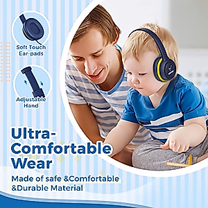 vinamass Kids Headphones, Ear Headphones for Kids, Wired Headphones with Safe Volume Limiter 85dB, Adjustable and Flexible for Kids, Boys, Girls,Suit for School Classroom Students Teens Children