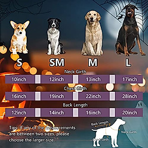 HUMLANJ Halloween Dog Turtleneck Sweater Pumpkin Striped Pet Dog Sweaters Winter Knitted Sweater with Leash Hole Warm Pullover Sleeveless for Large Dogs