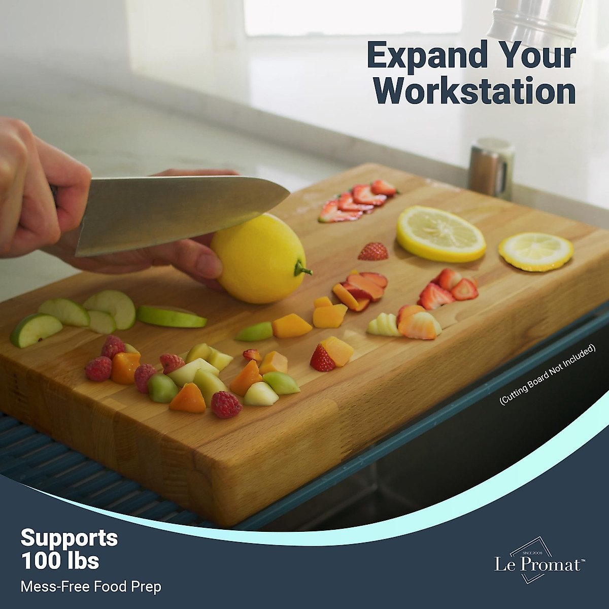 TRUSTAINLESS Combo Pack - Premium Multipurpose Black Silicone Extra Large 21 Inch Rolling Sink Rack and Drying Mat. Multipurpose Kitchen Accessory and Trivet