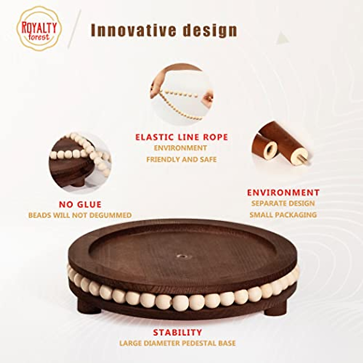 Royalty Forest Farmhouse Paper Towel Holder Wood – Handmade Wooden Paper Towel Holder Countertop for Kitchen – Espresso Paper Towel Holder Rustic – Boho Decor