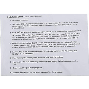 TCT-MT Trailer Hitch Fit for Harley 1995-2006 FLHTCUI Electra Glide Ultra Classic; Road King FLHR 1994-2008 Chrome 2007 2005