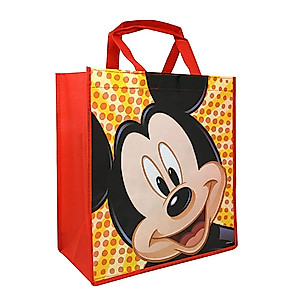 Disney Mickey Mouse Tote Bags Value Pack - Bundle with 3 Reusable Tote Party Bags Featuring Mickey and Minnie Mouse with Bonus Stickers