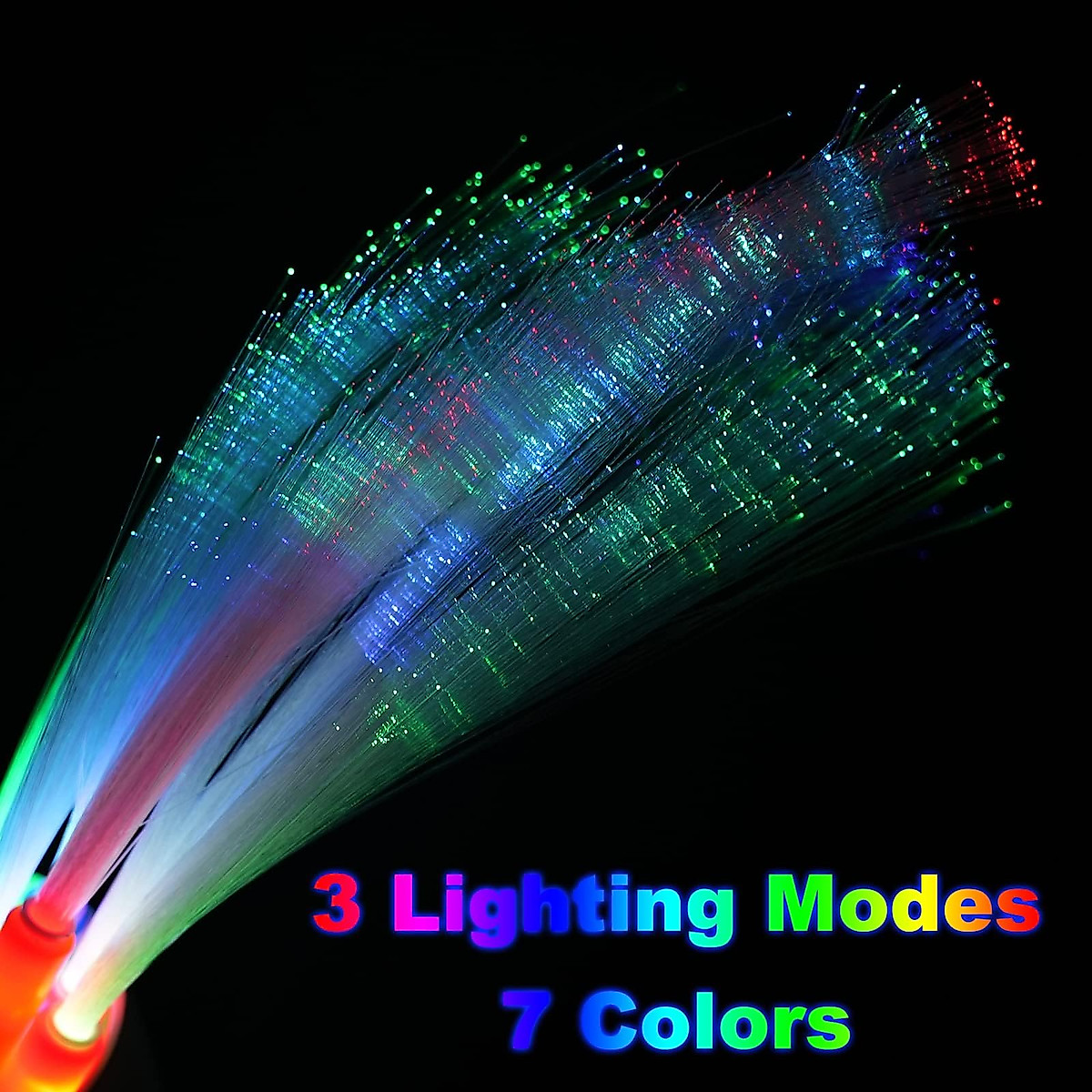 BouQuw 25 Pack Glow Sticks Mardi Gras Party Supplies ,Glow in the Dark Party Supplies,3 Models Flashing Sticks, Fiber Optic Wands Light up Sticks Fit Wedding Birthday Easter valentine's day