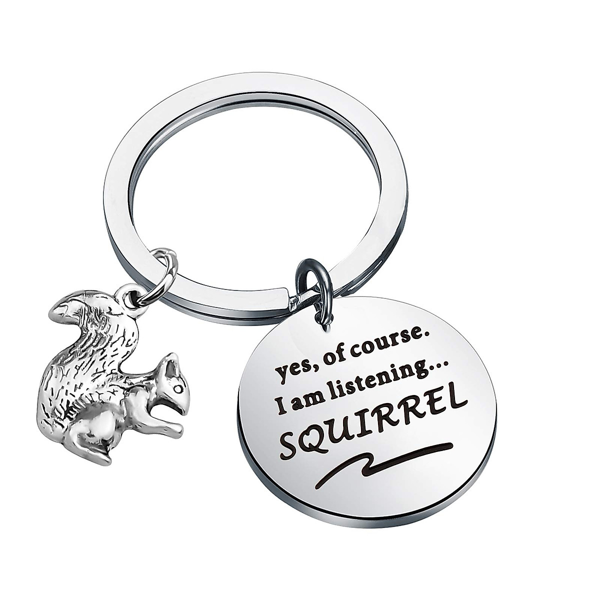 WSNANG Funny Squirrels Jewelry Forest Animal Jewelry Squirrels Lover Gift (Listening Squirrel KC)