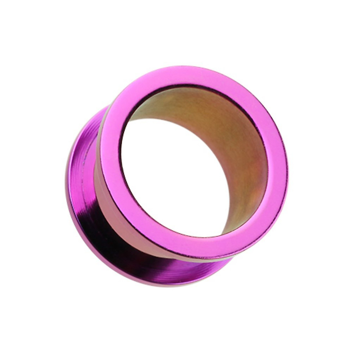 Colorline Steel Screw-Fit Ear Gauge WildKlass Tunnel Plug (Sold as Pairs)