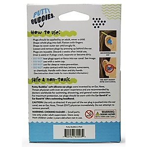 PUTTY BUDDIES Original Swimming Earplugs 3-Pair Pack (Purple/Teal/Magenta)