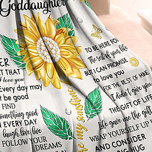 Jiaazerd Goddaughter Blanket for Goddaughter Gifts-Goddaughter Gifts from Godmother Godfather, Goddaughter Gift Ideas for Christmas,Birthday (Goddaughter)