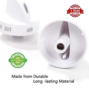 Reyhoar Range Surface Burner Knob Replacement Part 316442512 Compatible with Frigidaire & Kenmore & Sears Range Oven - Replaces PS2332410, AP4327159, FRG316442512, 1 Pcs, White