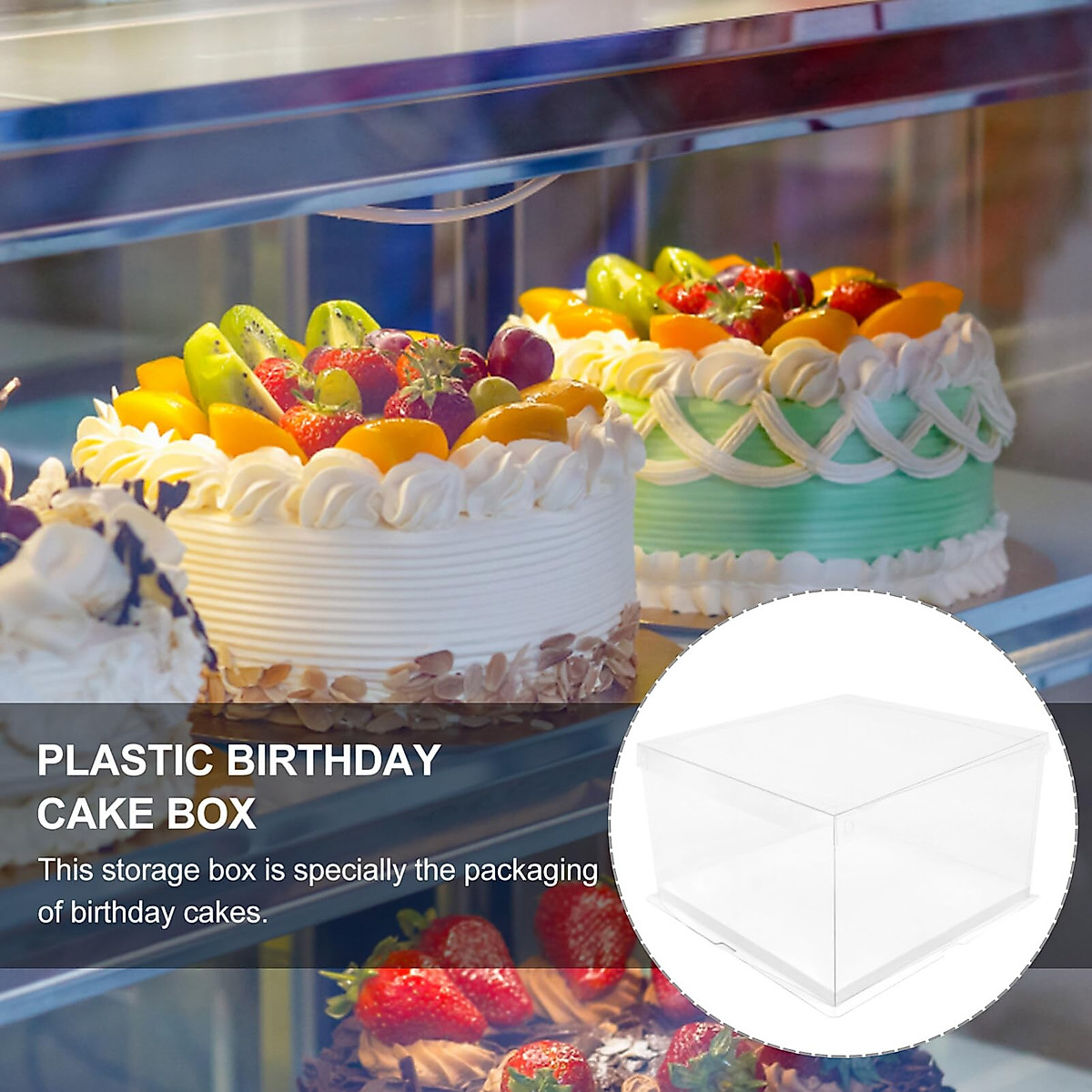 Cabilock 1pc Containers with Lids Cake Holder with Lid Candy Containers Disposable Cake Wedding Cake Stand Portable Pastry Container Cupcake Container Baby Tool Belt Fully Transparent