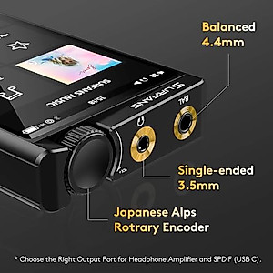 Surfans HiFi Mp3 Player with Bluetooth: F35 DSD Lossless Music Player - 4.0 inches Hi Res Digital Audio Player 128GB Support up to 512GB Memory Card